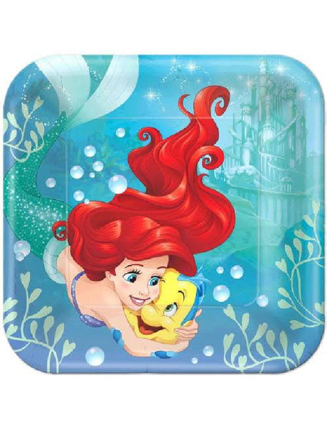 The Little Mermaid Dinner Plate 9″ -8pcs – Party World