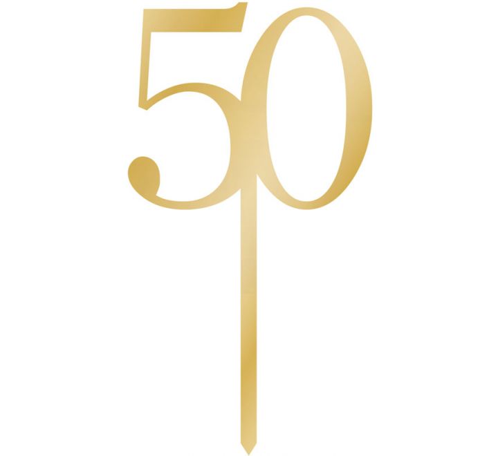 NO.50 GOLD CAKE TOPPER – Party World