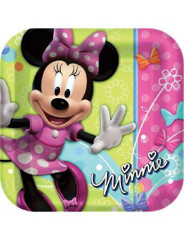 Minnie mouse Square Plates -8pcs – Party World