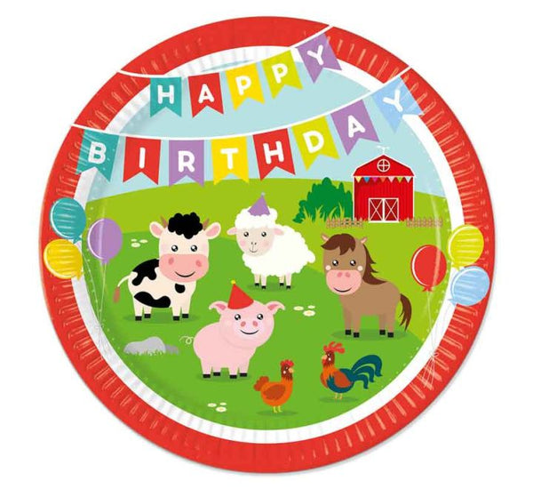 Barnyard Plates 9″ -8pcs – Party World