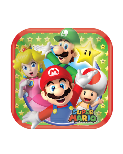 Super Mario Dessert Plates -7", 8 pcs – Party World